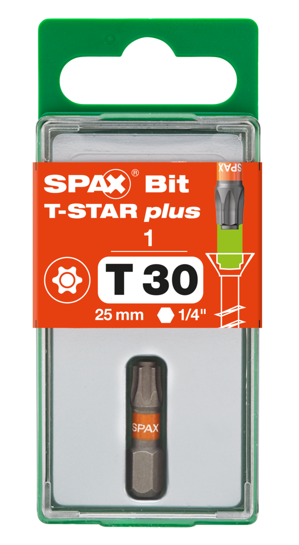 Acheter SPAX BIT T-STAR+ T30 - embout de vissage - 6,4x25 (1 pce) en ligne