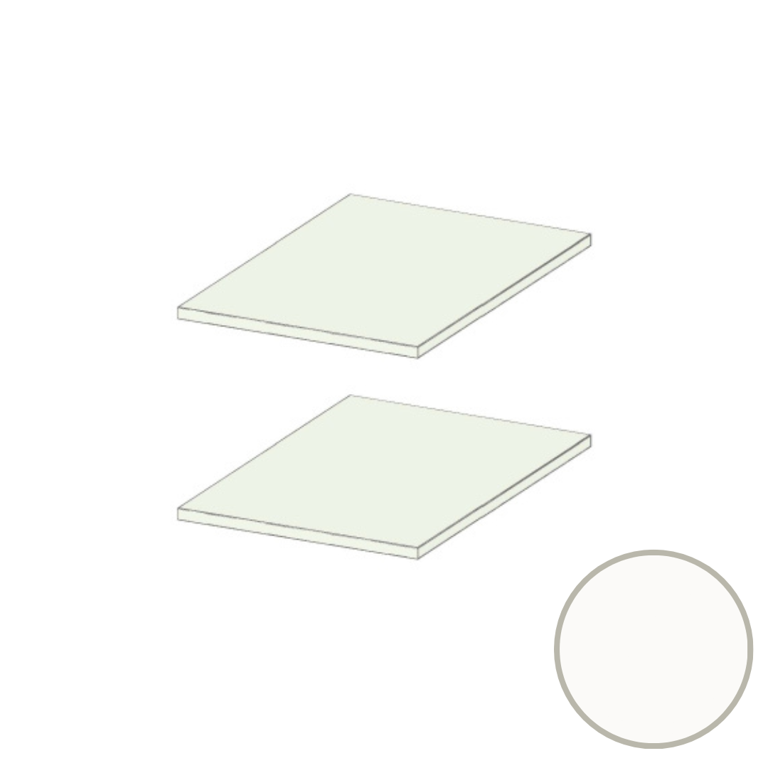 Acheter MOKI ESPACE tablettes mobiles blanches 400 mm - 2 pces en ligne